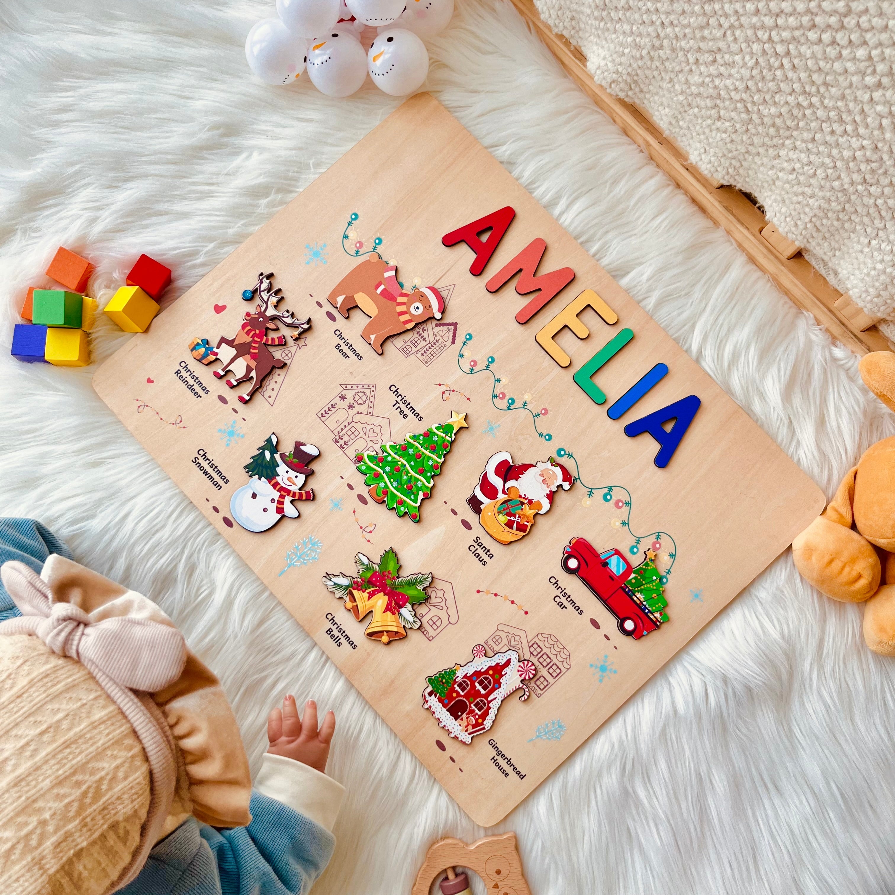 Personalised Christmas Name Puzzle – UK.Woodemon