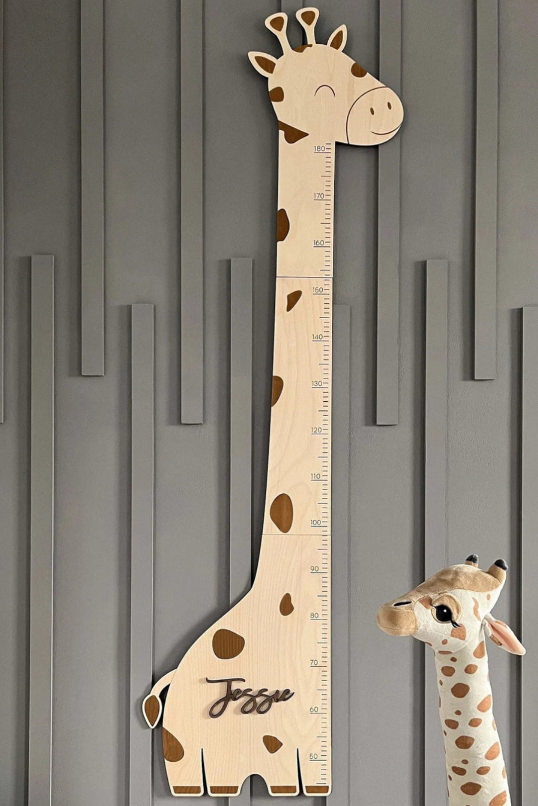 Personalized Wooden Giraffe Growth Chart Height Ruler for Kids – UK ...